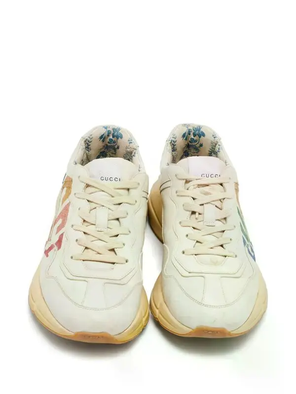 Gucci Rhyton Logo-print Sneakers - Neutrals