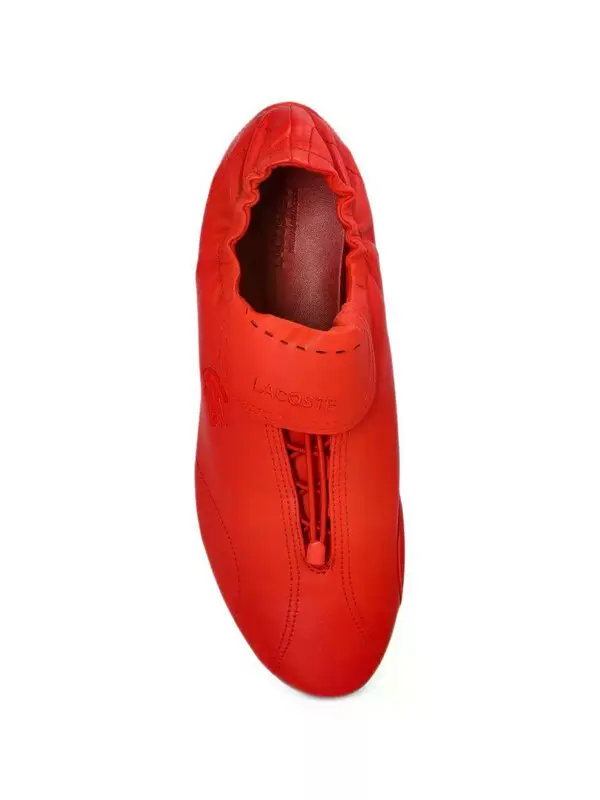 Lacoste Runway Low Set Leather Sneakers - Red