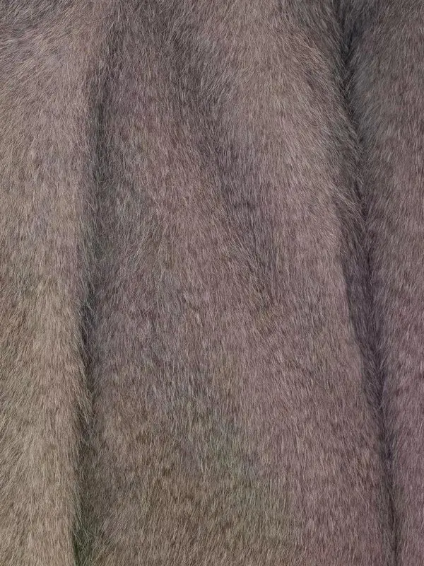 ELEH Fuzzy-texture Oversized-collar Jacket