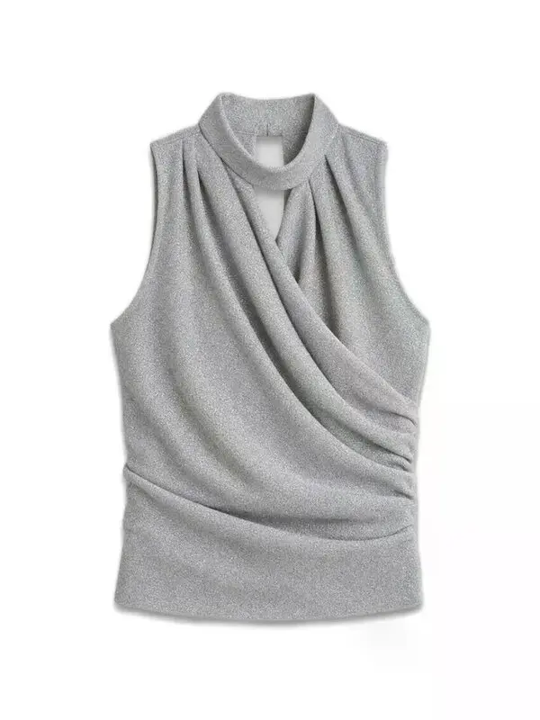 IRO PARIS Draped High-neck Top