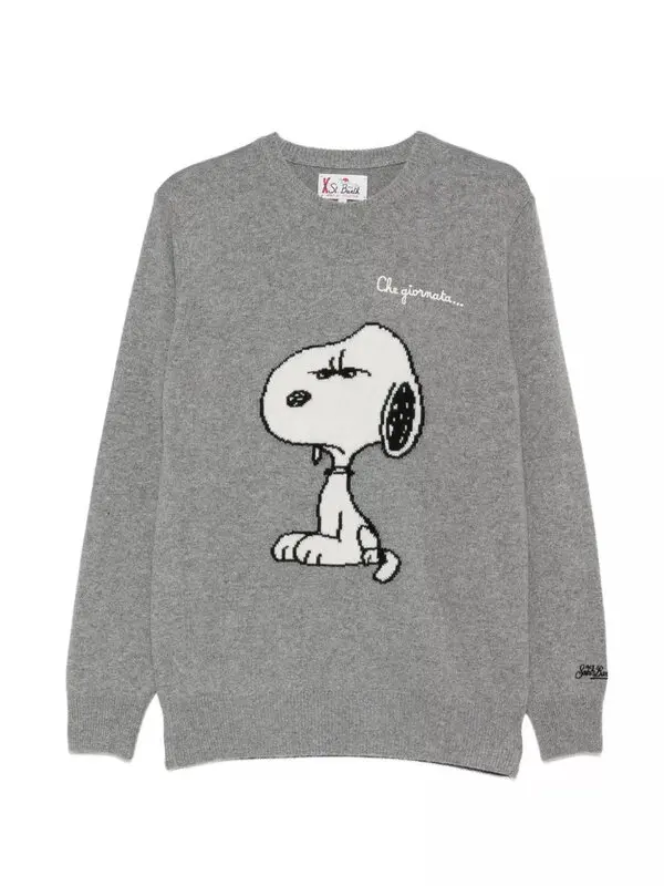 MC2 SAINT BARTH Snoopy-embroidered Wool Sweater