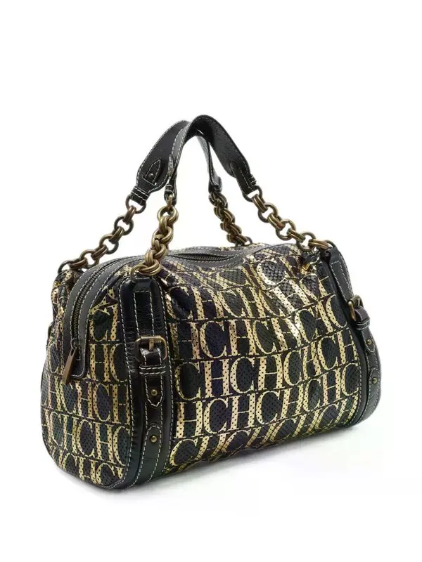 Carolina Herrera Medium Monogram Perforated Handbag