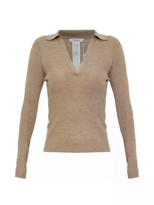 Max Mara Cashmere Yarn Polo Sweater - Neutrals