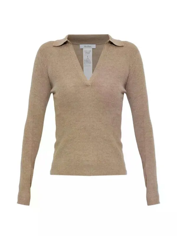 Max Mara Cashmere Yarn Polo Sweater - Neutrals