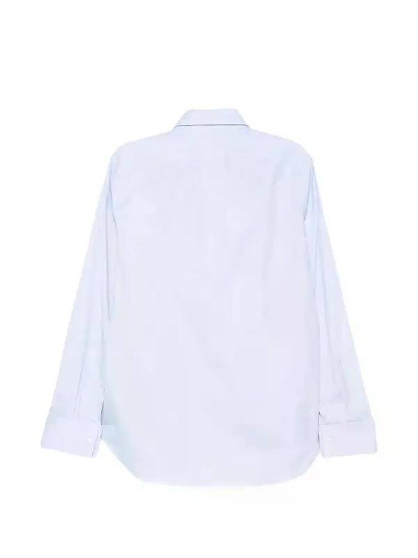 Canali Spread-collar Buttoned Shirt - Blue