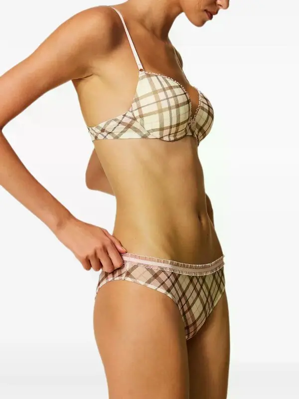 TWINSET Chequered Charmeuse Push-up Bra