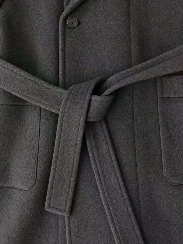 AMARANTO Belted Button-fastening Coat