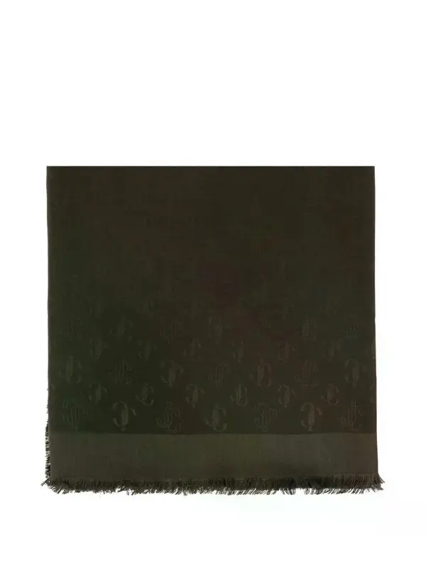 JIMMY CHOO Monogram Frayed Scarf