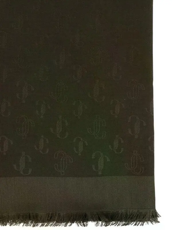 JIMMY CHOO Monogram Frayed Scarf