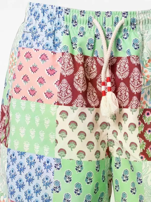 MC2 SAINT BARTH Caprese Patchwork Floral-print Swim Shorts