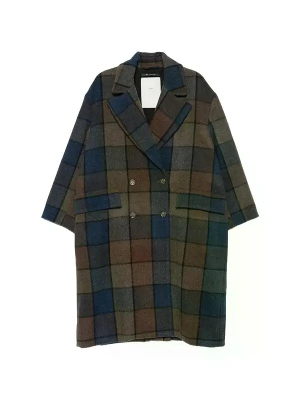 SONG FOR THE MUTE Check Double-breasted Coat