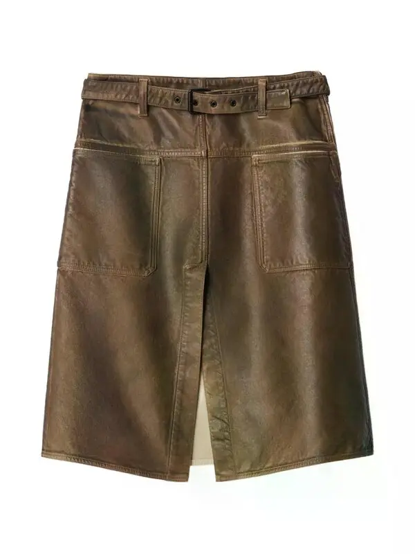 LEMAIRE Workwear Skirt In Coated Denim