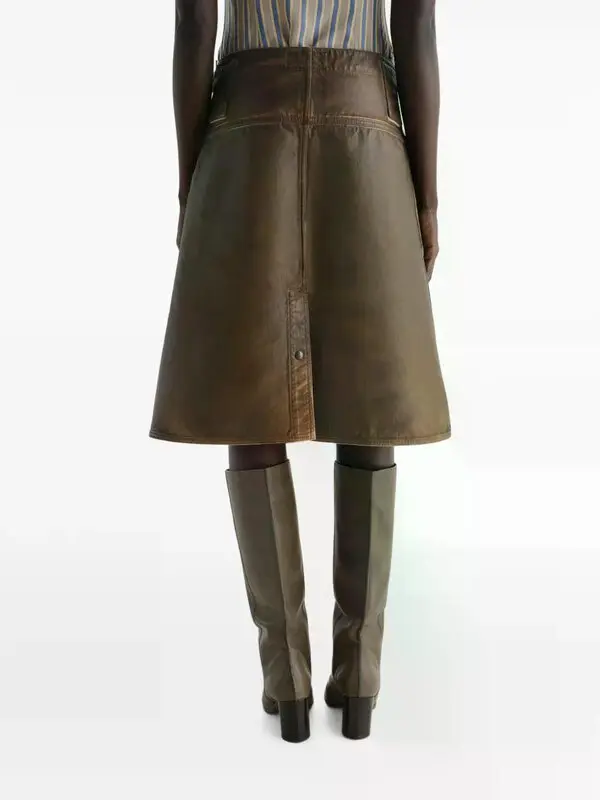 LEMAIRE Workwear Skirt In Coated Denim