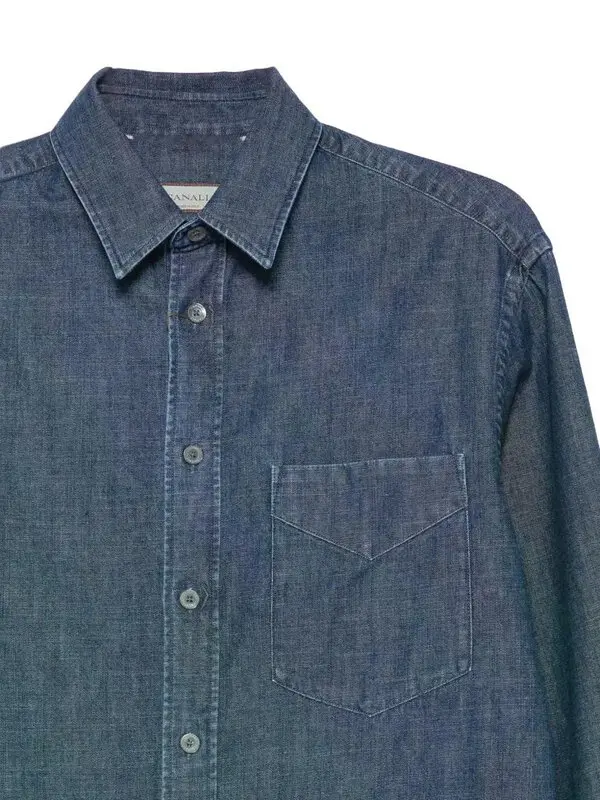 Canali Chest-pocket Denim Shirt