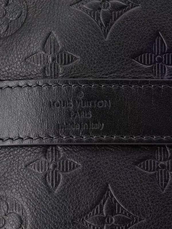 LOUIS VUITTON Keepall Bandouliere Bag Monogram Shadow Leather 50 Travel Bag