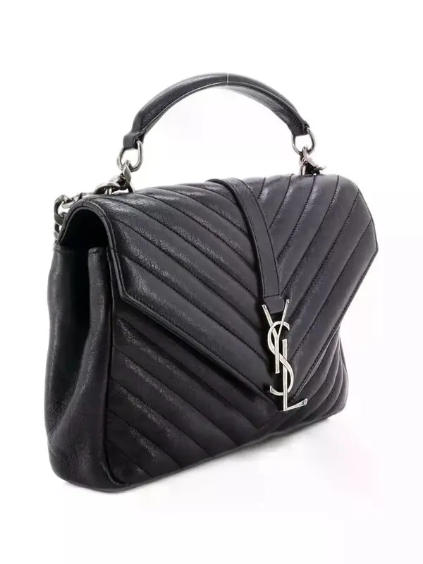 Saint Laurent Classic Monogram College Bag Matelasse Chevron Leather Medium Crossbody Bag