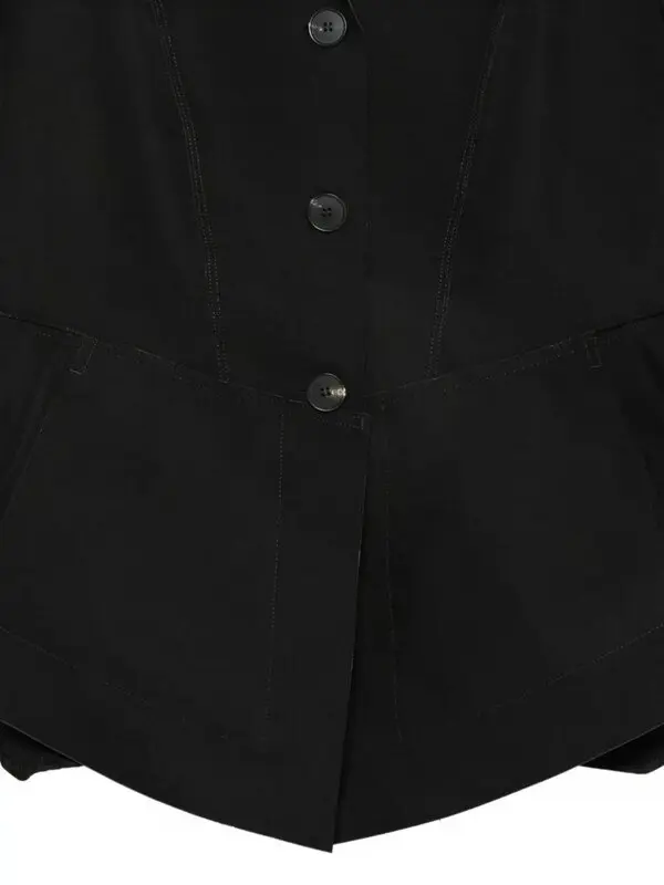 High Peplum-hem Single-breasted Jacket