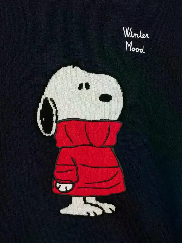 MC2 SAINT BARTH Snoopy-intarsia Embroidered Sweater