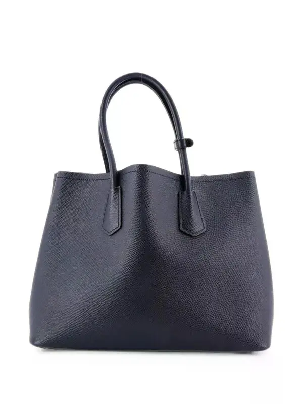 Prada Cuir Double Saffiano Leather Large Tote Bag - Blue