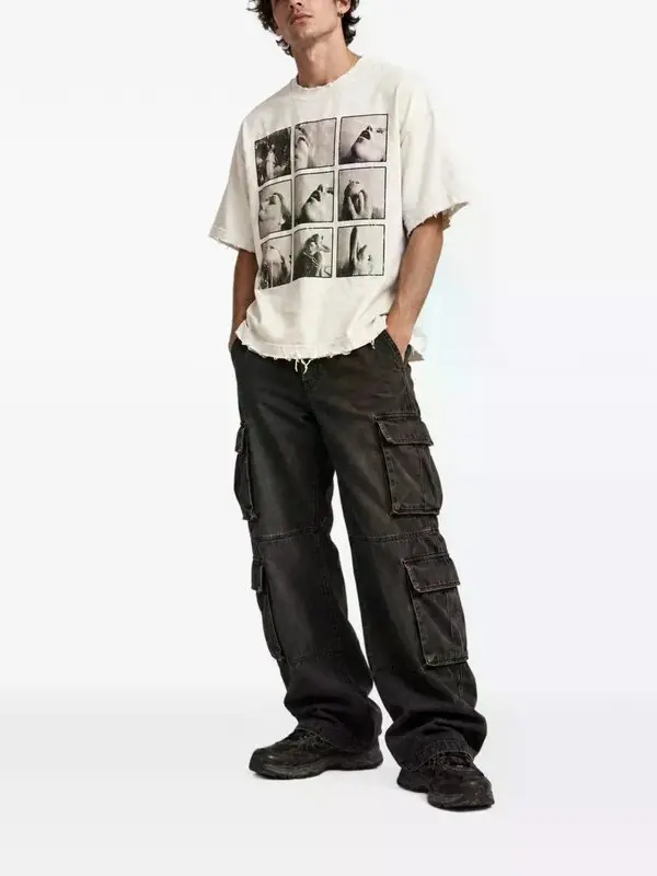 WARMAN Photographic-print Distressed T-shirt