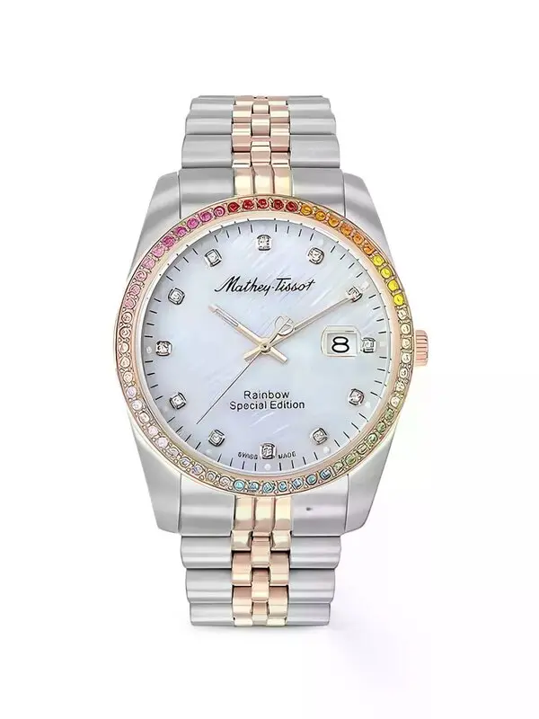 MATHEY TISSOT Mathy Rainbow 40mm Watch - White