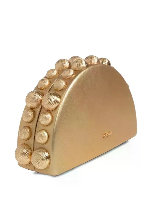 Cult Gaia Gili Spherical-embellishment Leather Clutch Bag