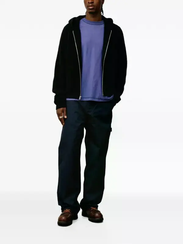 StÜssy Waffle-knit Zip-up Hoodie