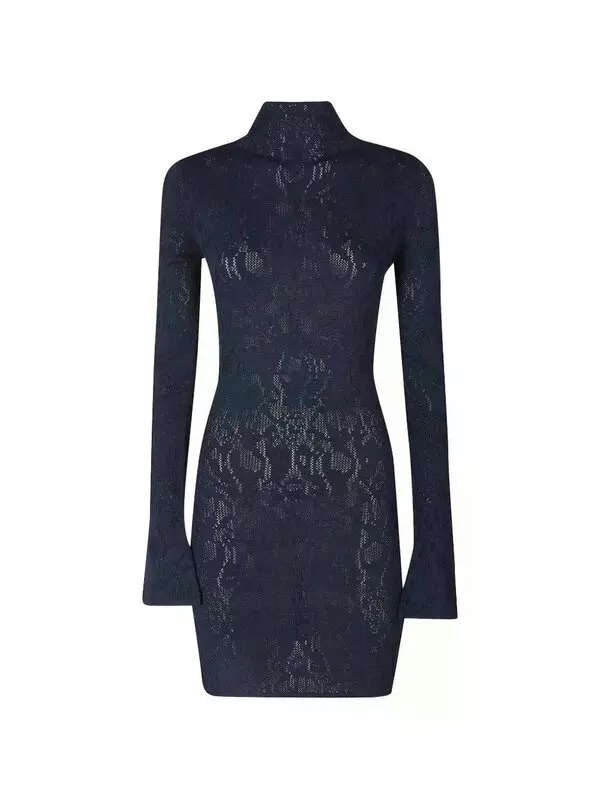 DONDUP Open-knit Long-sleeve Mini Dress