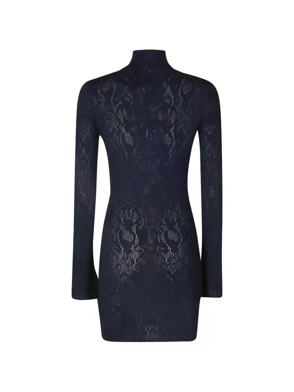 DONDUP Open-knit Long-sleeve Mini Dress
