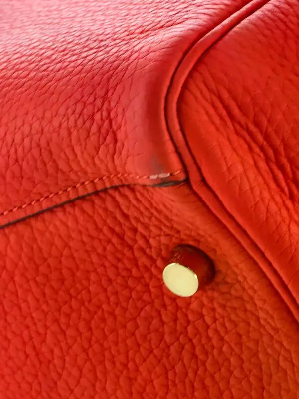 Hermès Lindy Bag Clemence 30 Shoulder Bag - Red