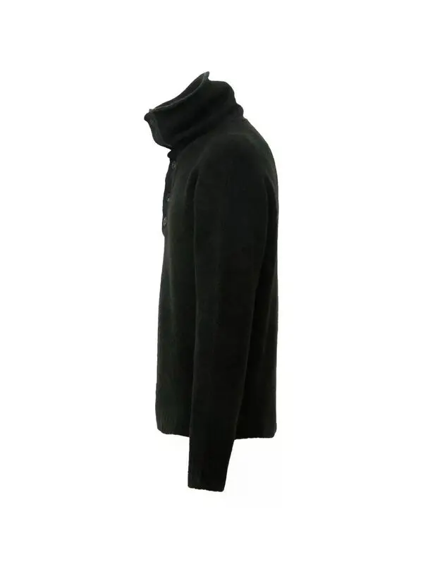 04651 / A TRIP IN A BAG Button-up Wool Sweatshirt