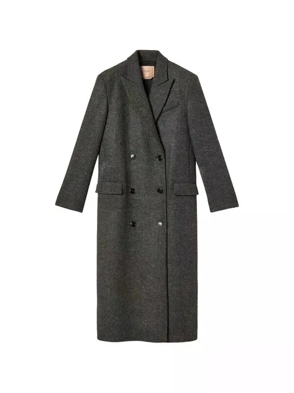 TWINSET Chevron-pattern Double-breasted Coat