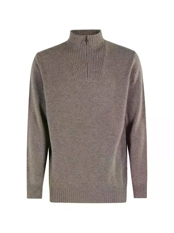 Barbour Essential Quarter-zip Jumper - Brown