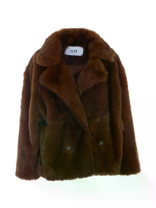 ELEH Faux-fur Double-breasted Jacket