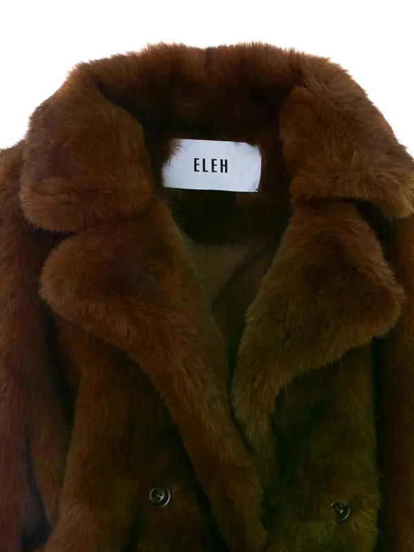 ELEH Faux-fur Double-breasted Jacket
