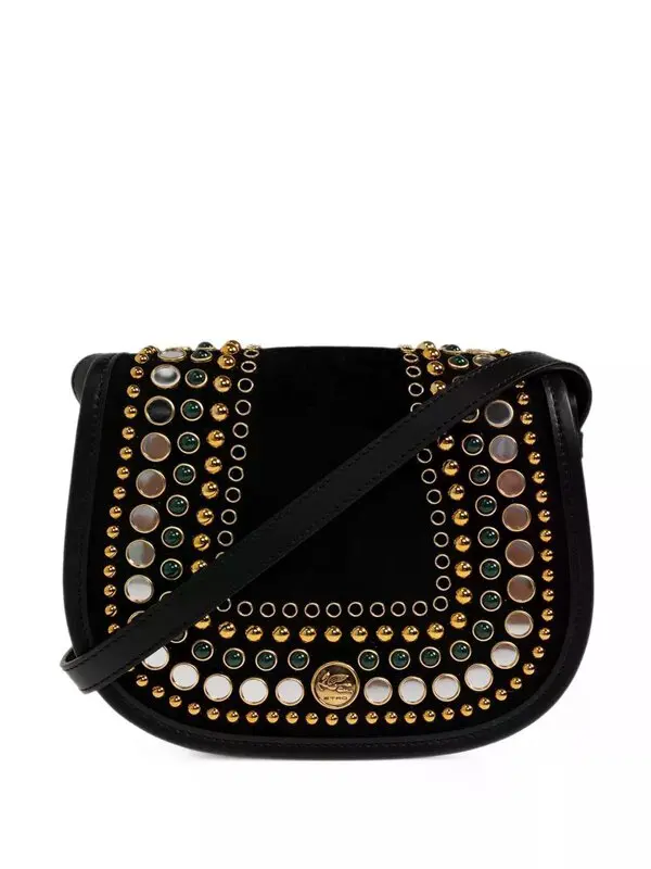 Etro Embellished Suede Shoulder Bag