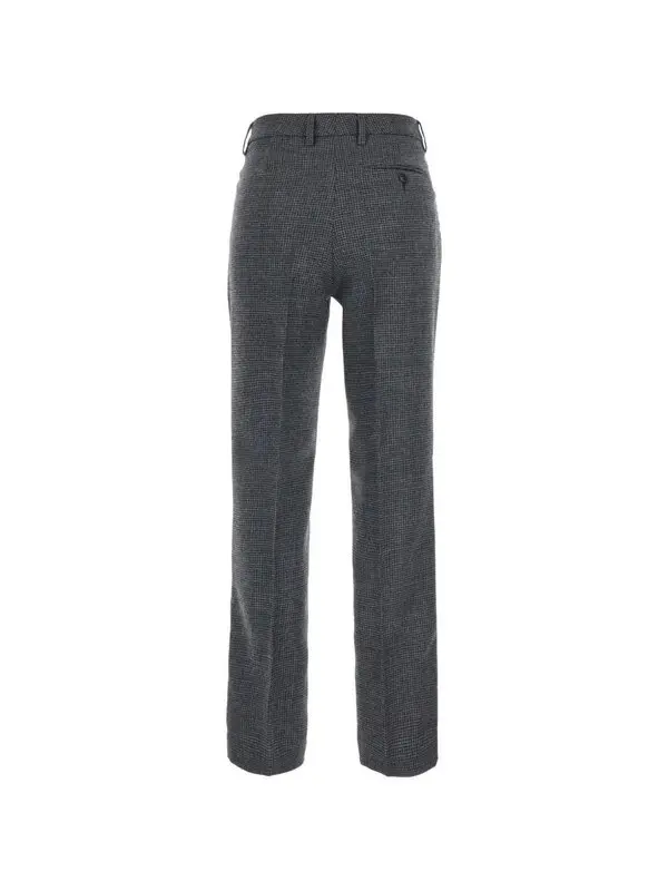 GRIFONI Houndstooth Wool Trousers