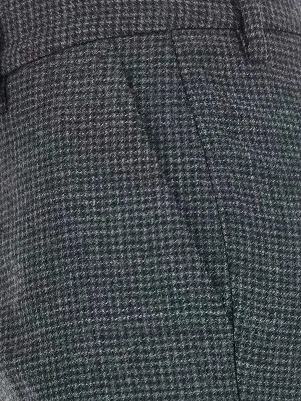 GRIFONI Houndstooth Wool Trousers
