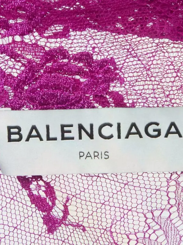 Balenciaga Sheer Neck-tie Blouse