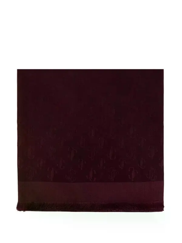JIMMY CHOO Monogram Frayed Scarf