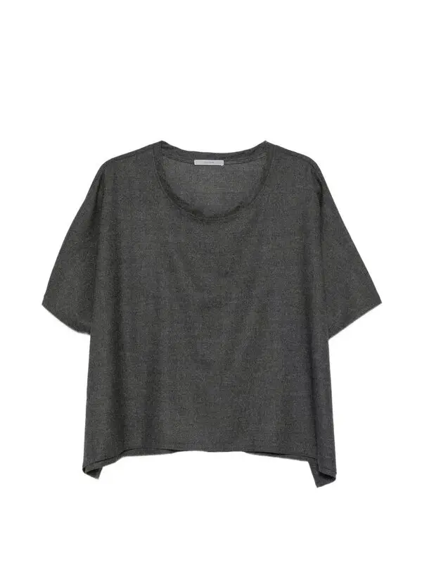 Dusan Crew Neck Flannel Top