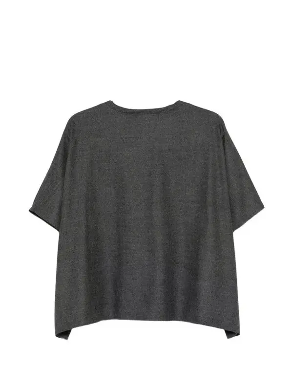 Dusan Crew Neck Flannel Top