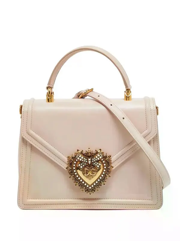 Dolce & Gabbana Devotion Leather Tote Bag - Pink
