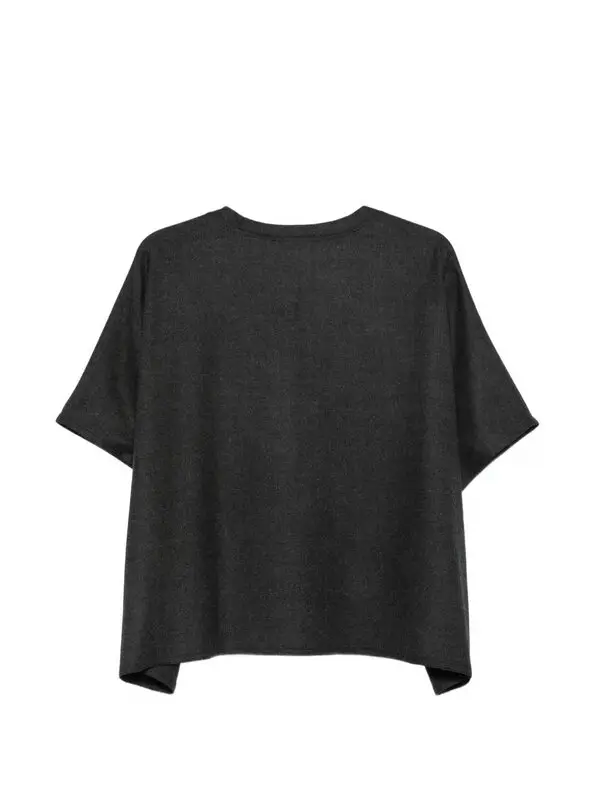 Dusan Crew Neck Flannel Top
