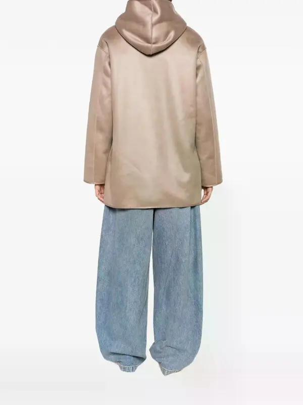 PENNYBLACK Hooded Shearling-trim Coat