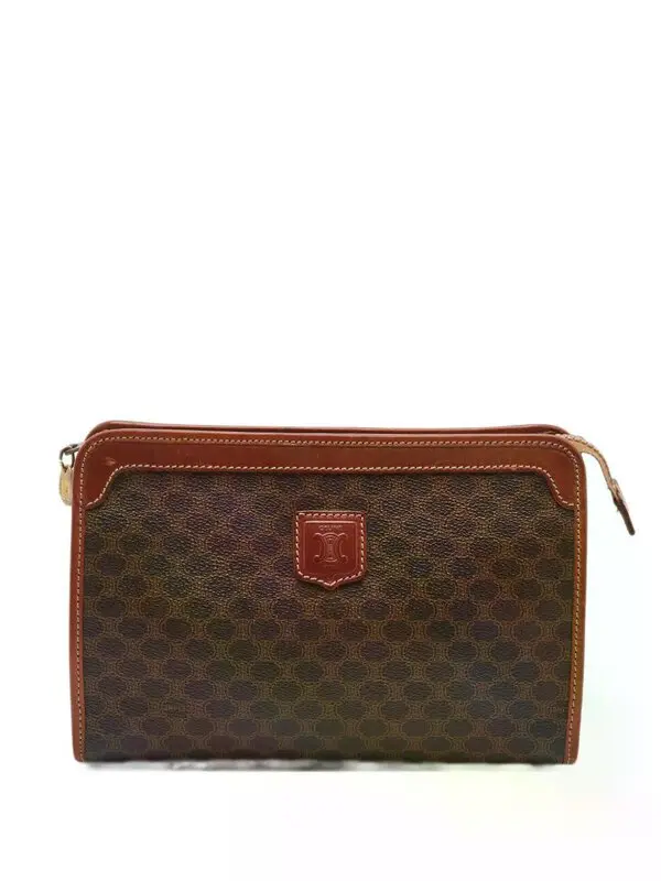 Celine Macadam Coated Canvas Clutch Bag