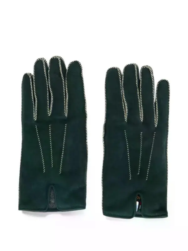 MOORER Whipstitch-trim Leather Gloves