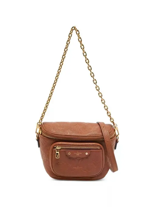 LOUIS VUITTON Monogram Empreinte Leather Mini Shoulder Bag - Brown
