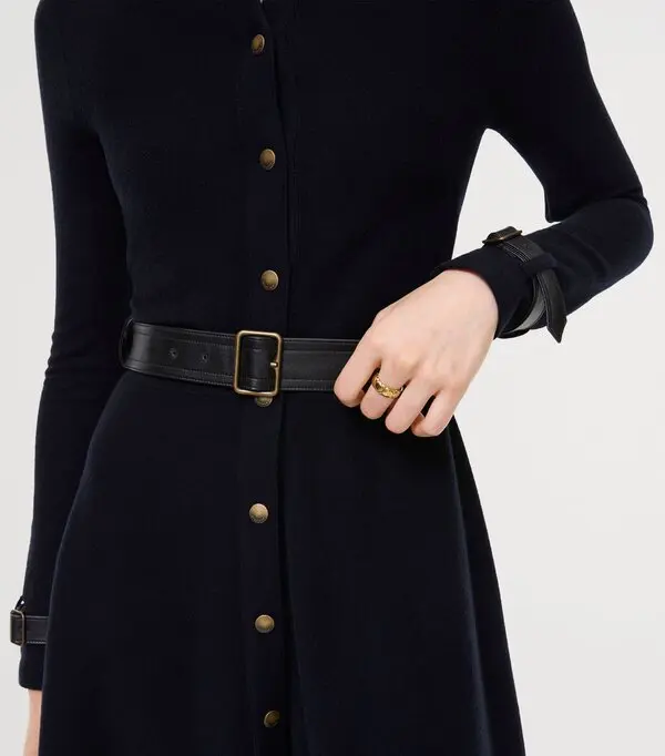 Burberry Wool Midi Shirt Dress