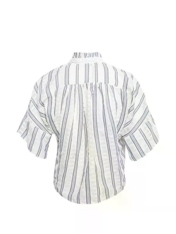 Sandro Guipure-lace Striped Blouse